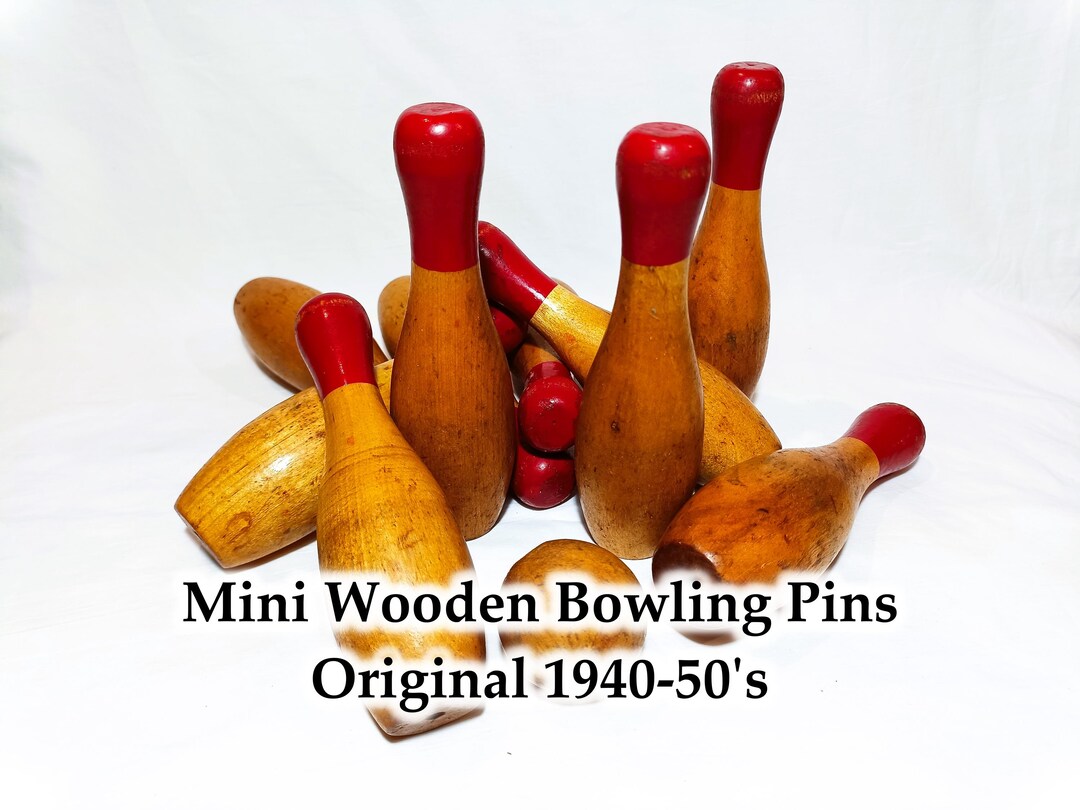 Mini Wooden Bowling Pins Vintage Retro 1940-50's - Etsy