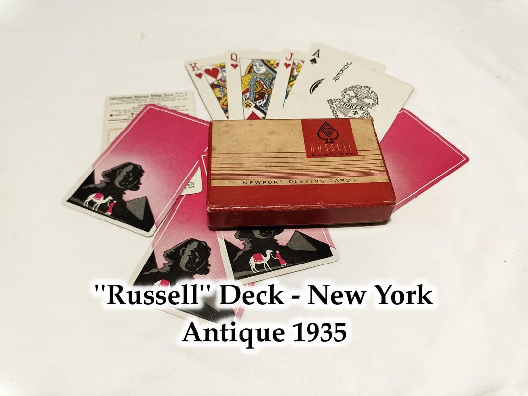 Russell Playing Cards Deck in Original Box - New York - Egypt Sphinx ...