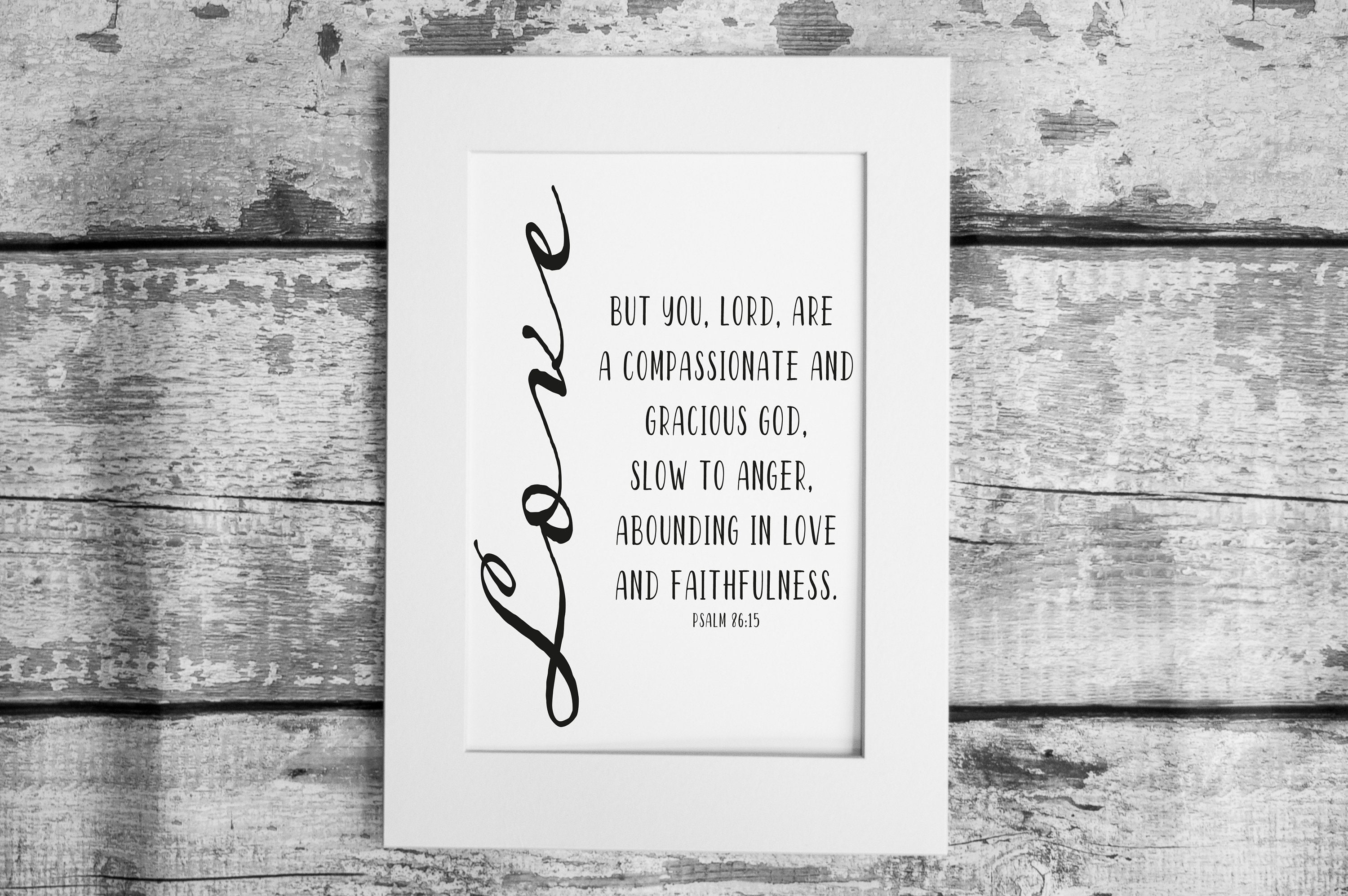 Psalm 86v15 Love Wall Art Print - Etsy