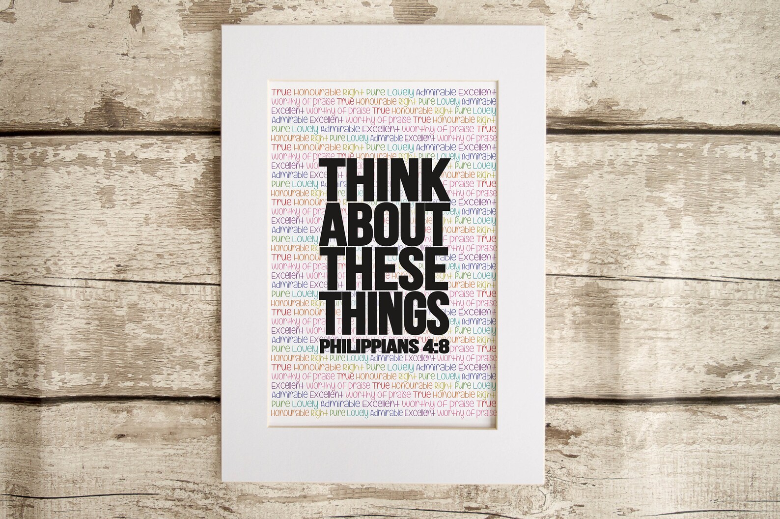 Philippians 4:8 Think About These Things Wall Art Print - Etsy Canada