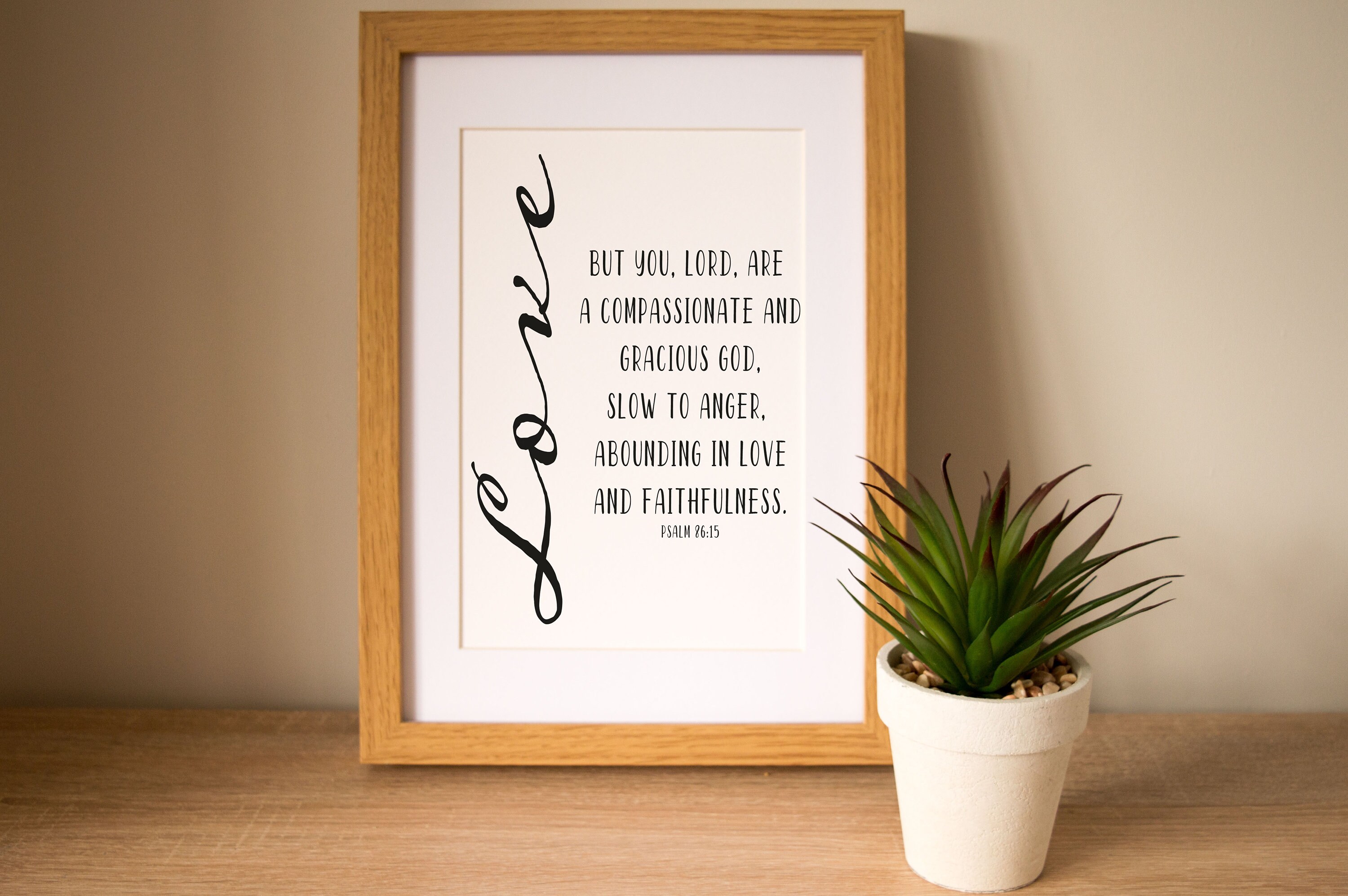 Psalm 86v15 Love Wall Art Print - Etsy