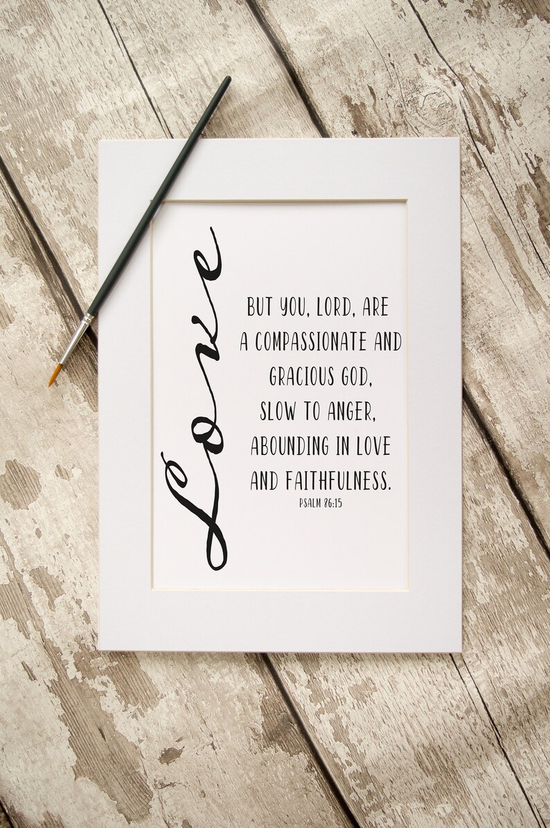 Psalm 86v15 Love Wall Art Print - Etsy