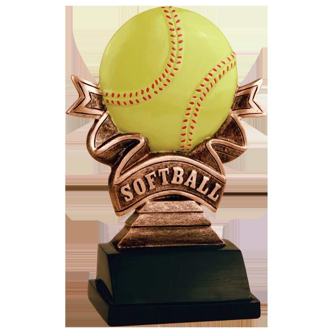 Softball Ribbon Resin Softball Award Softball Star Award Softball ...