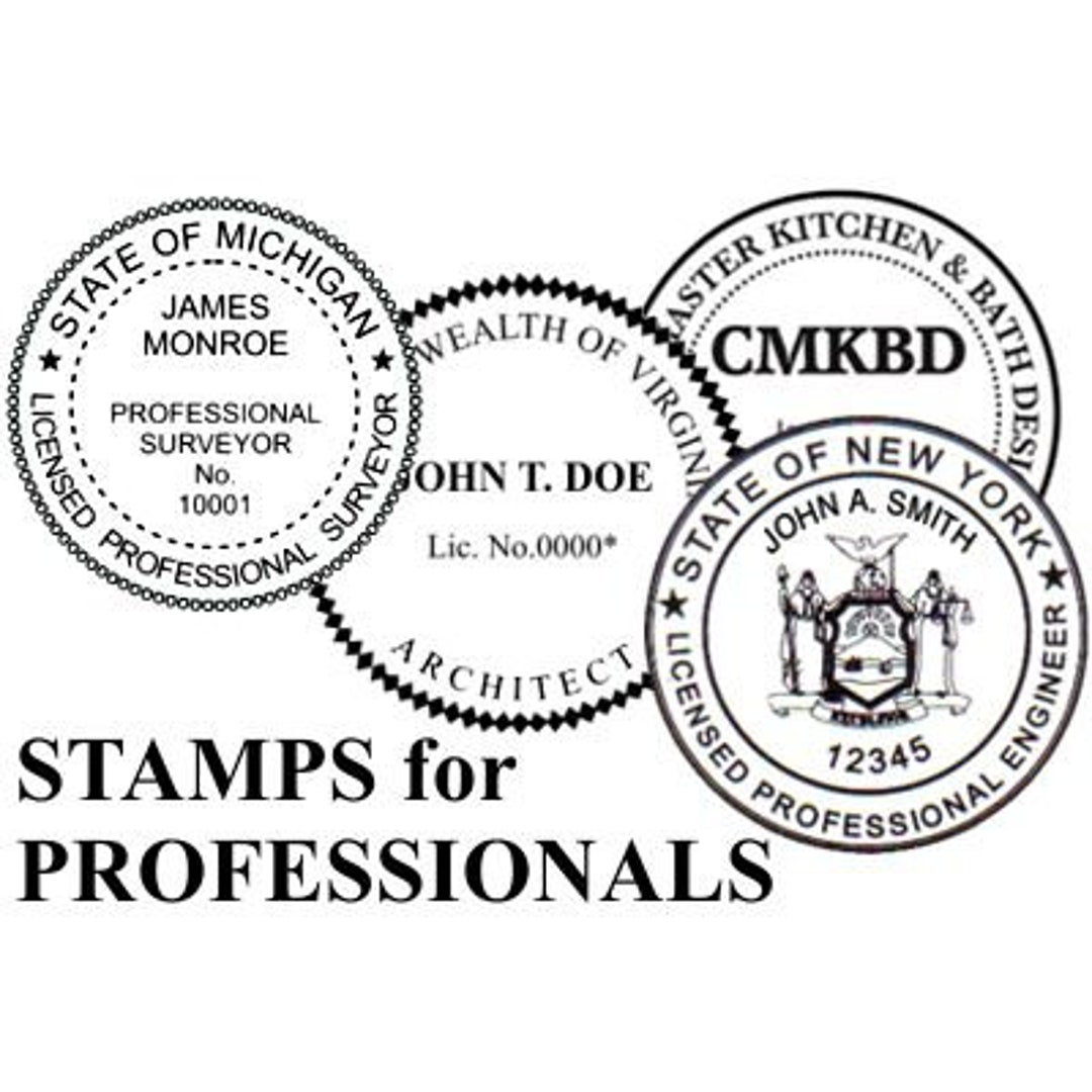 Professional Stamps Custom Notary Engineer Architect Stamps * Self ...
