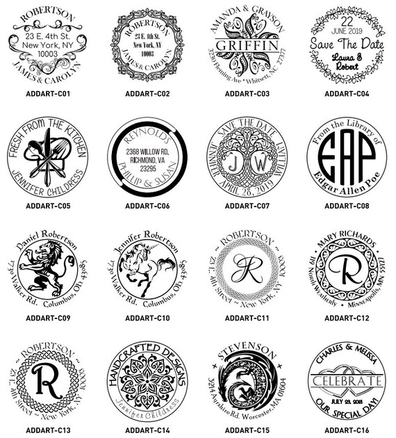 Custom Circular Self-inking Stamp | Etsy