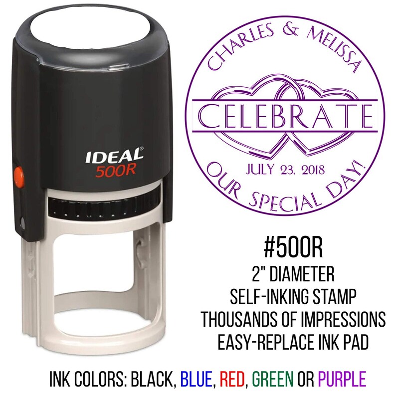 Custom Circular Self-inking Stamp | Etsy