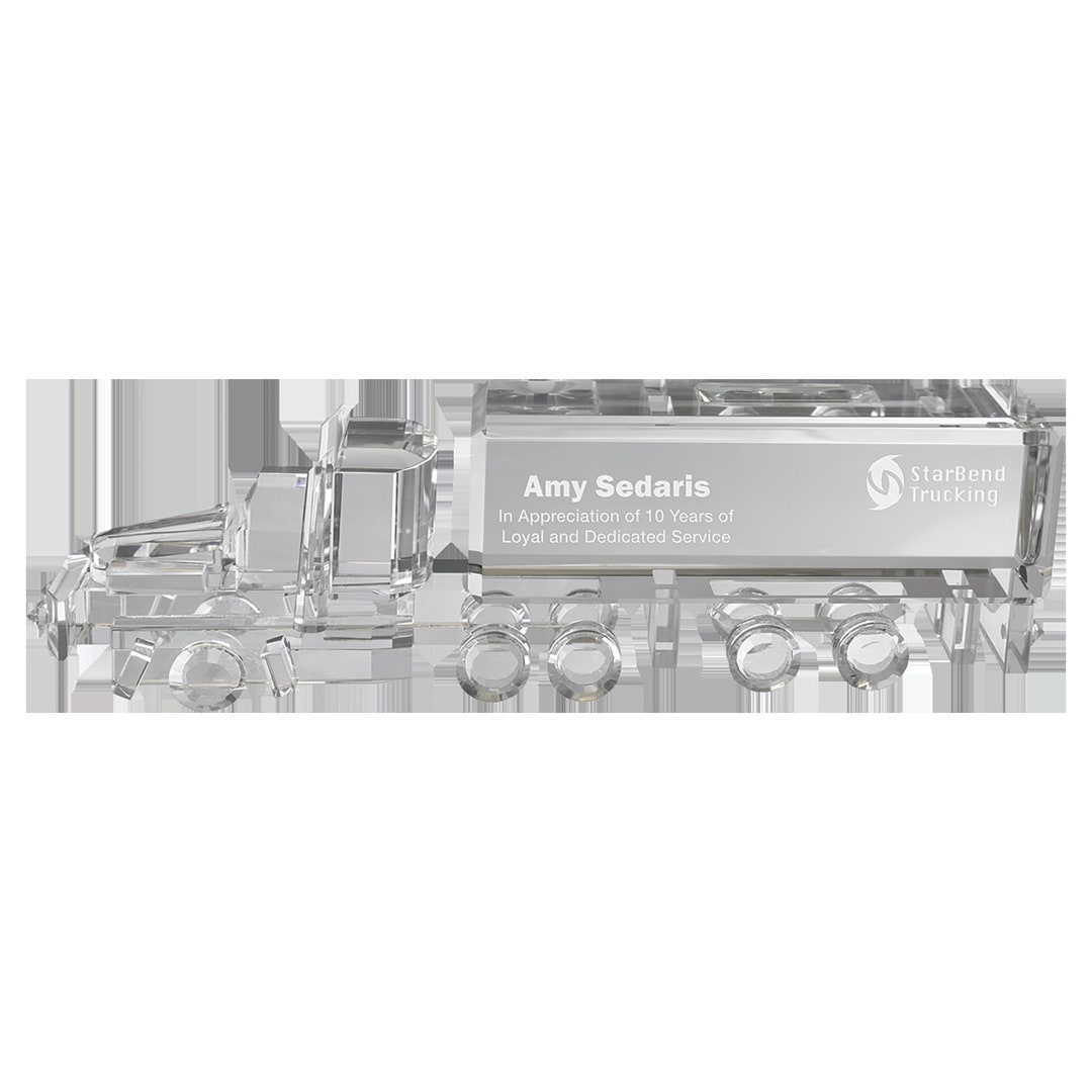 Medium Crystal Semi Truck 7"x2" CDL Award * Truck Company Award ...