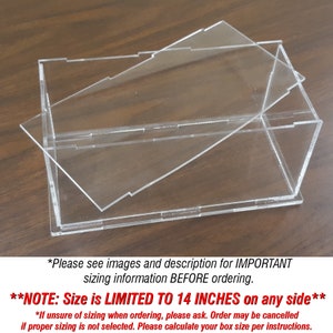 Custom Sized Acrylic Display Box * Personalized Display Case \ Award ...