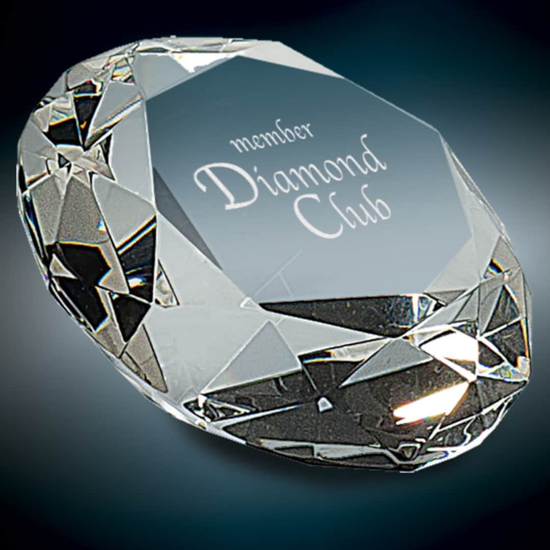 Crystal Diamond Award With Custom Engraving Glass Award With Custom ...