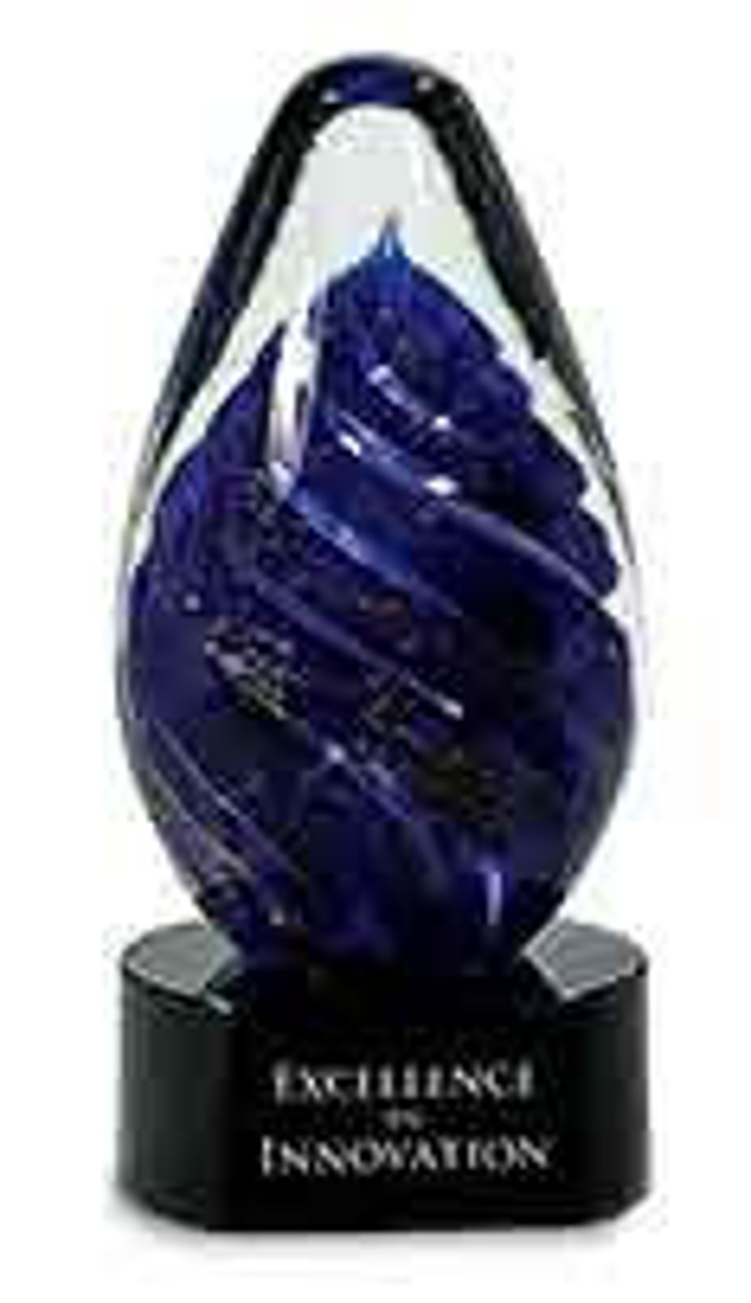 Blue Tear Drop Glass Art * Glass Award \ Achievement & Recognition ...