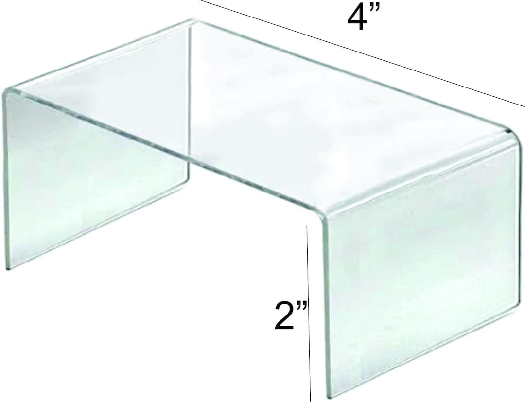 Clear Acrylic Display Riser or Stand, U-shaped Shelf for Collectibles ...