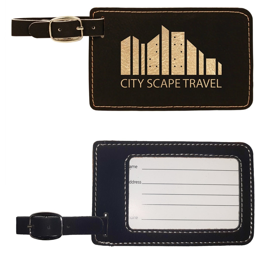 Custom Laserable Leatherette Luggage Tag * Personalized Travel Tag ...