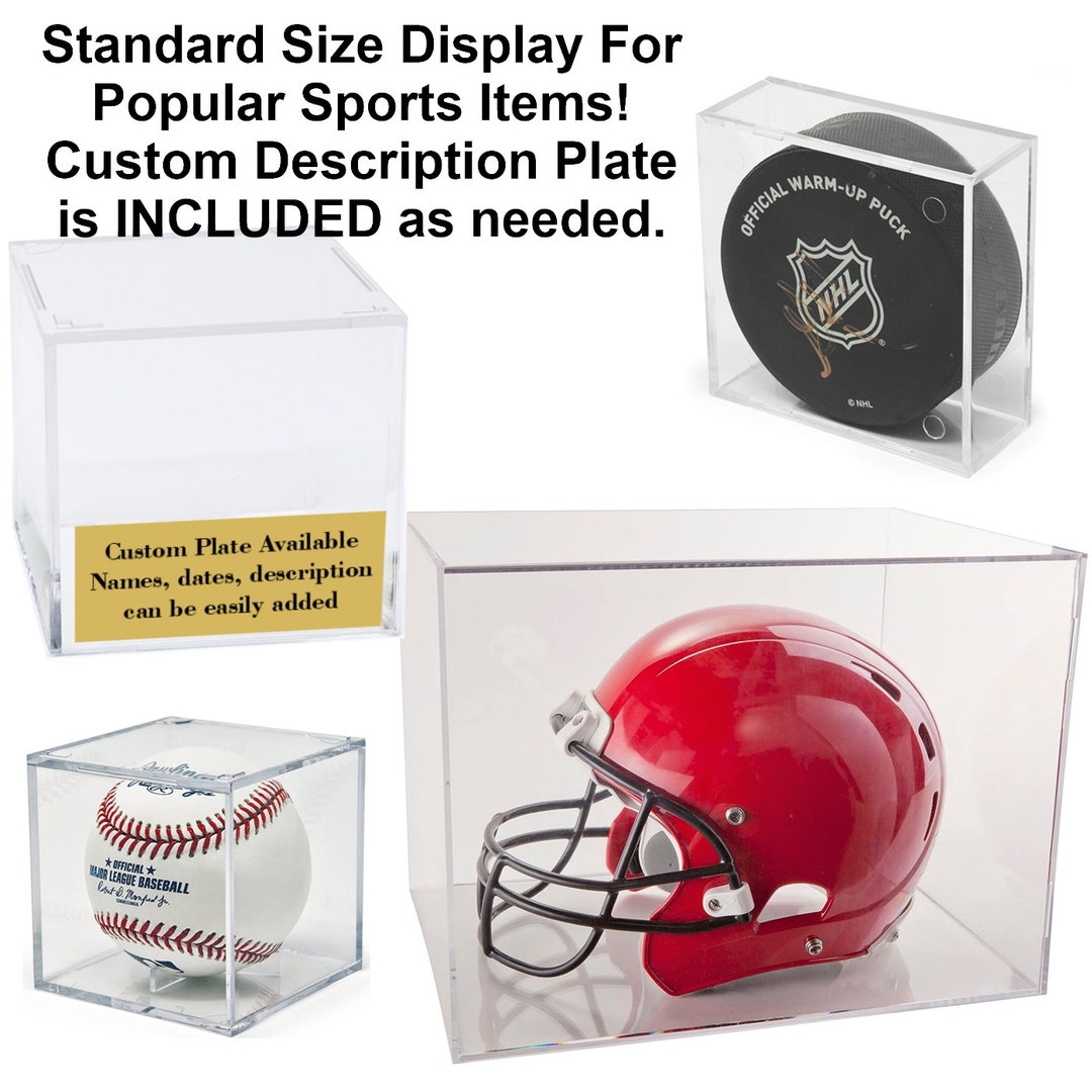 Clear Display Case With Custom Aluminum Plate * Sports Collectible ...