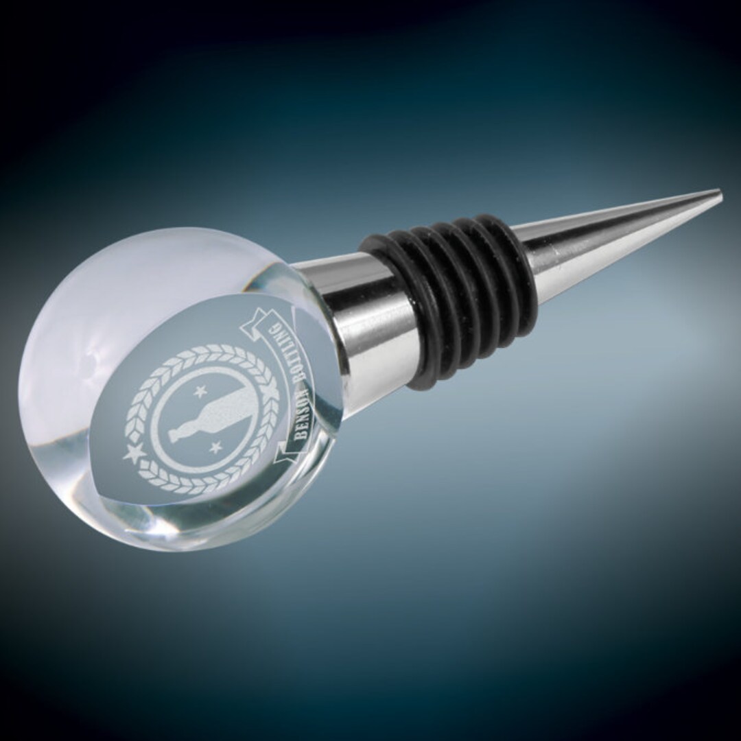 Crystal Wine Stopper With Custom Engraving, Customized Wine Bottle ...