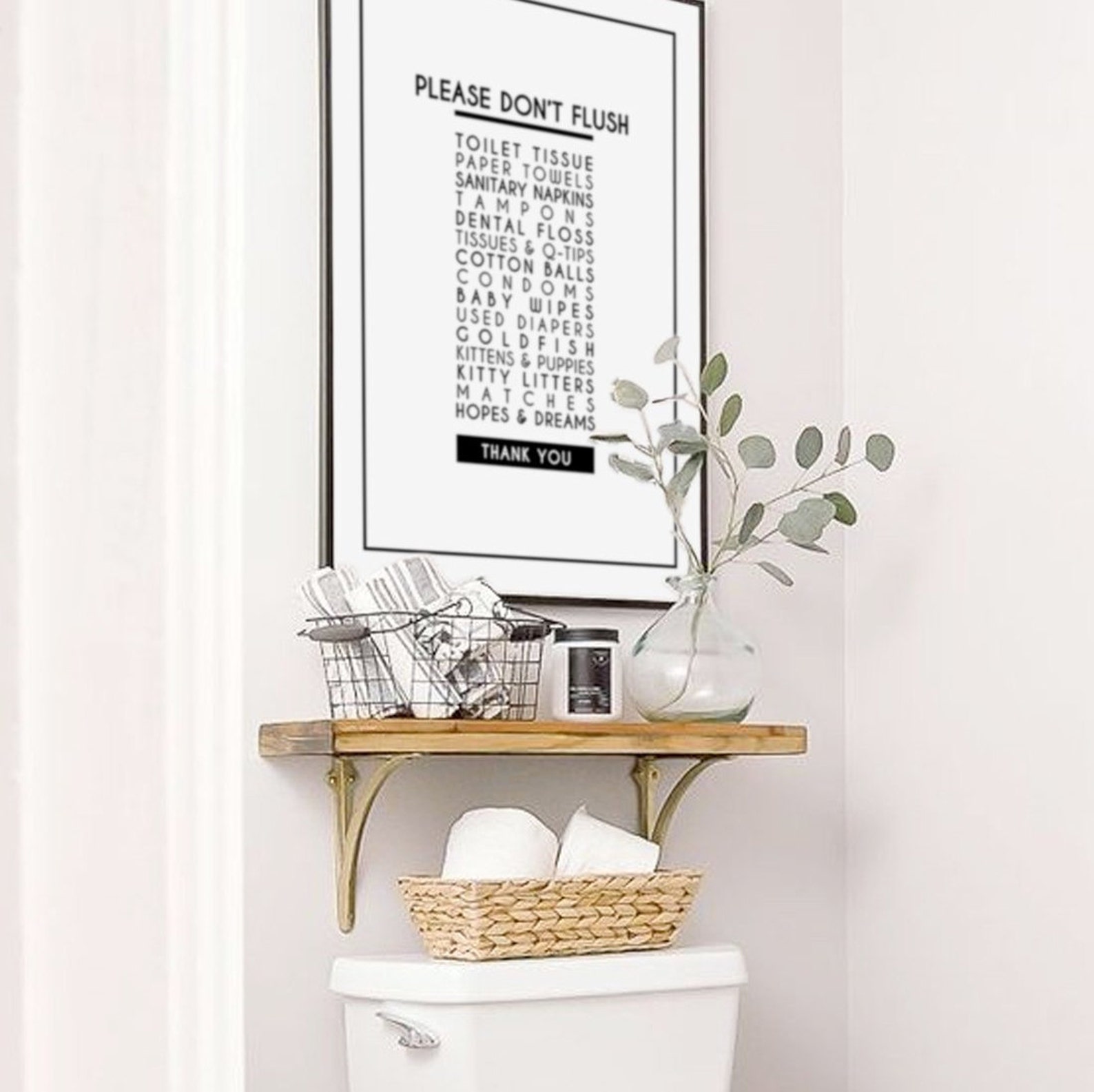 Don't Flush Sign Toilet Sign Loo Sign Bathroom Print Bathroom Rules ...