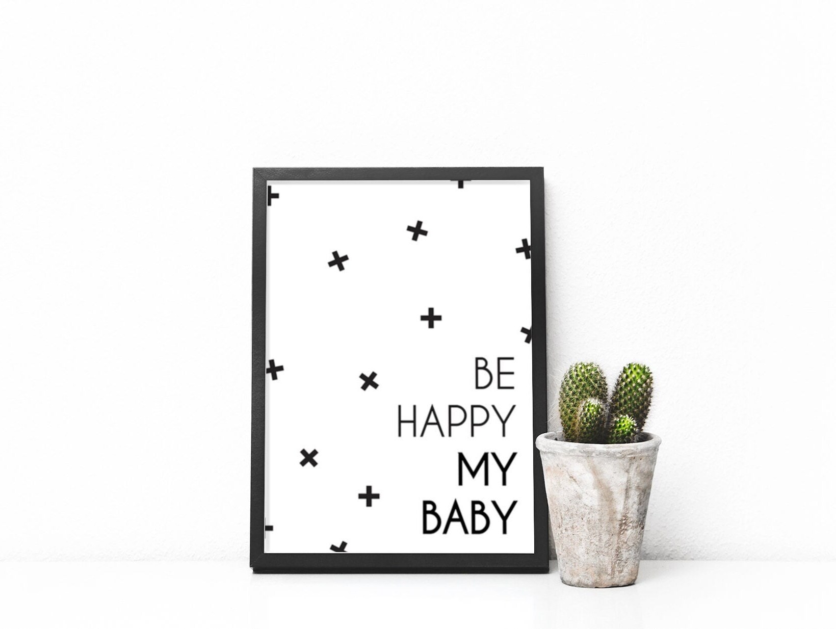 Set of 3 Nursery Print Be Happy My Baby Baby Shower Gift - Etsy