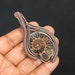 Excellence Ammonite Fossil Wire Wrap Copper Pendant Ammonite - Etsy
