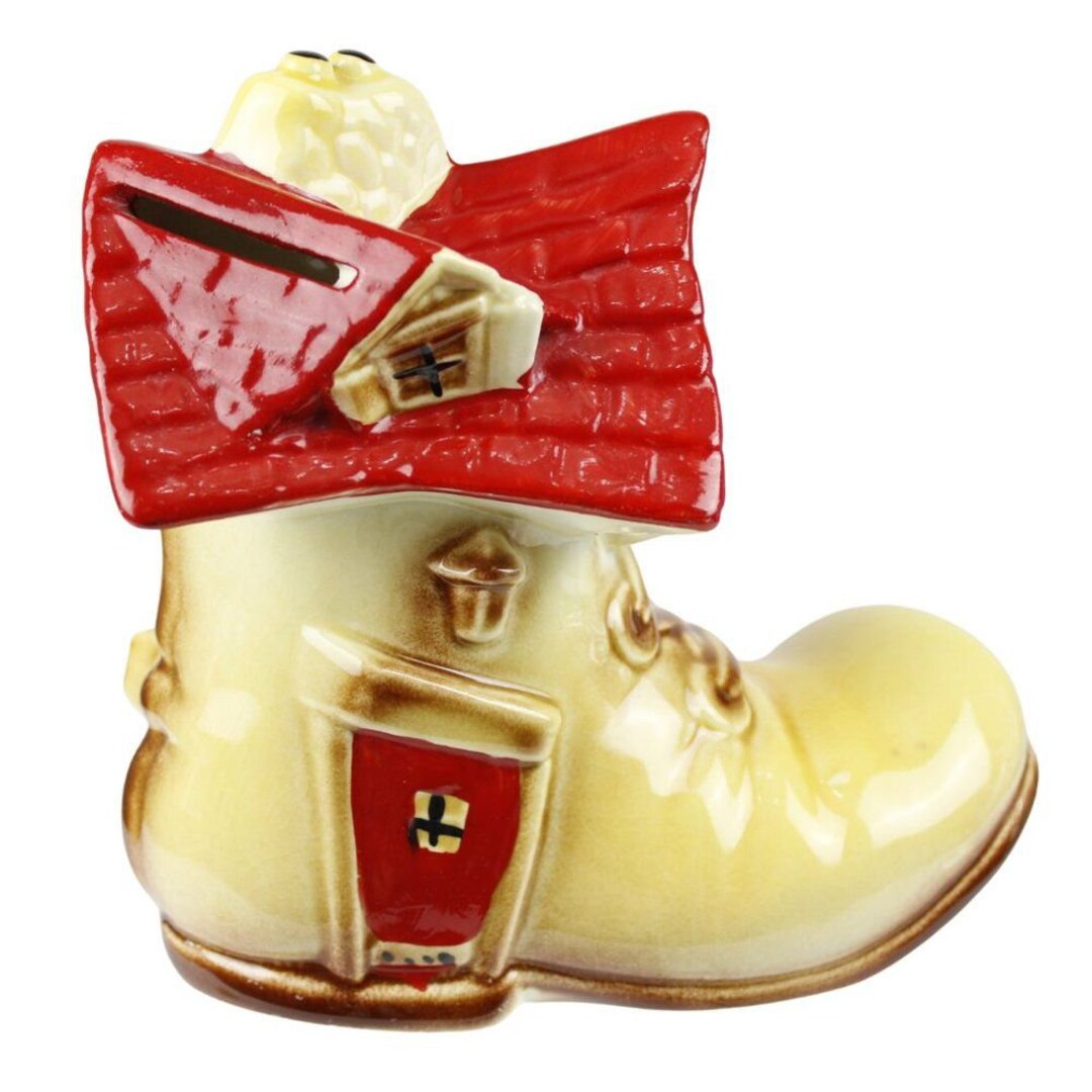 Boot Bank Ceramic 1950s Kitsch Old Woman Who Lived in a Shoe Vintage ...