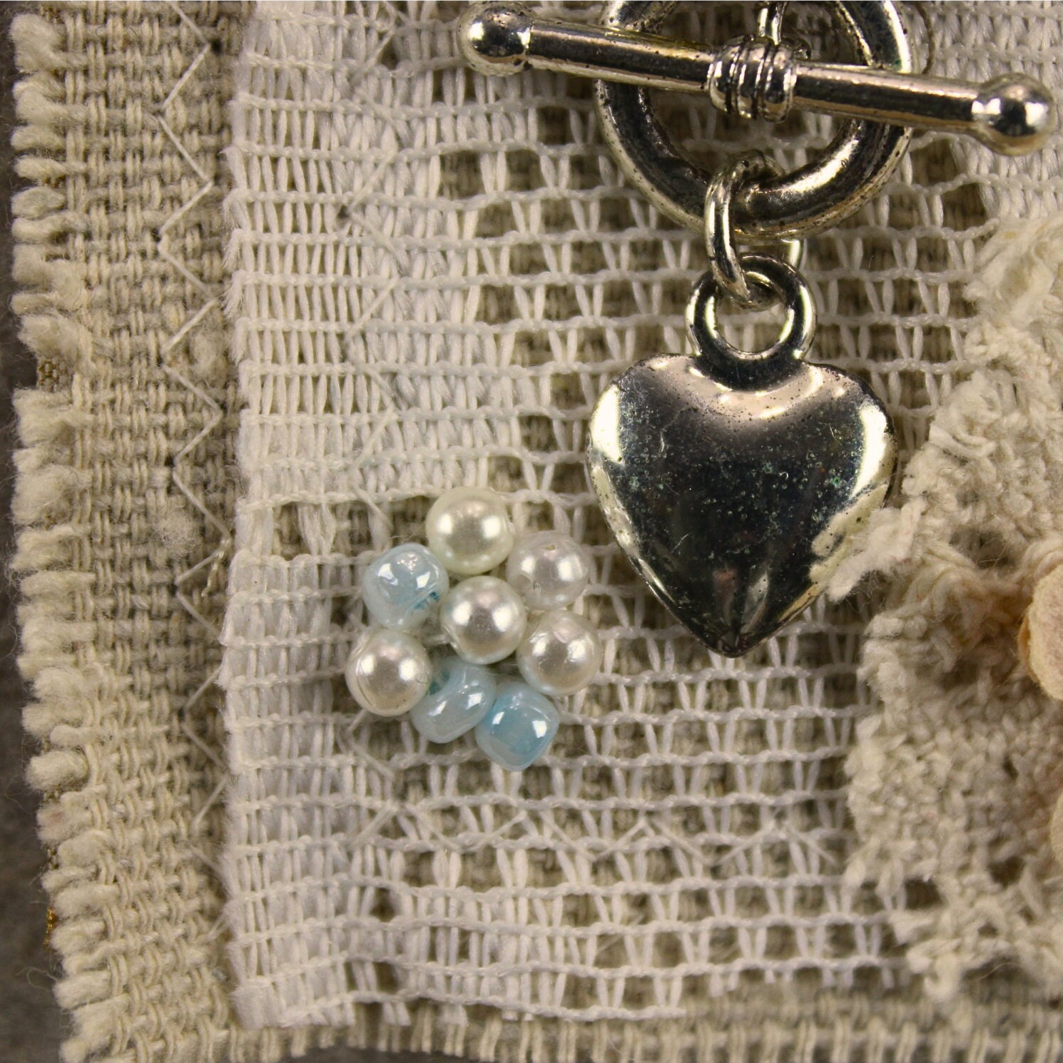 Fabric Cloth Brooch, Shabby Chic Fabric Jewelry Art, Fabric Kilt Pin, Upcycled Wearable Art ...