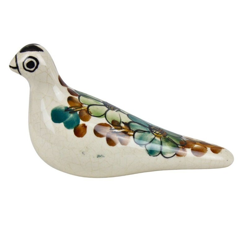 Vintage Latin America Folk Art Dove Pottery Hand Painted and Signed ...