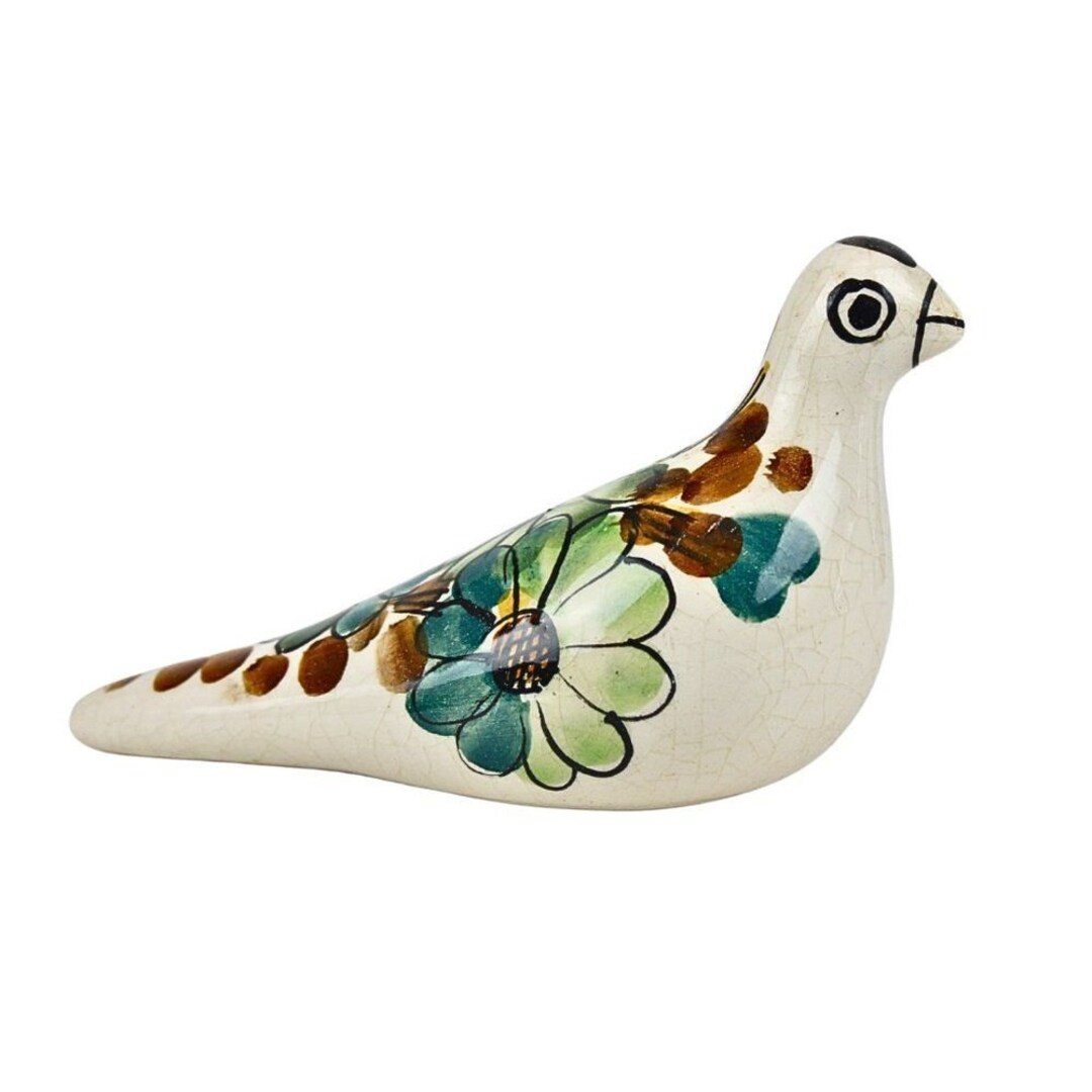 Vintage Latin America Folk Art Dove Pottery Hand Painted and Signed ...
