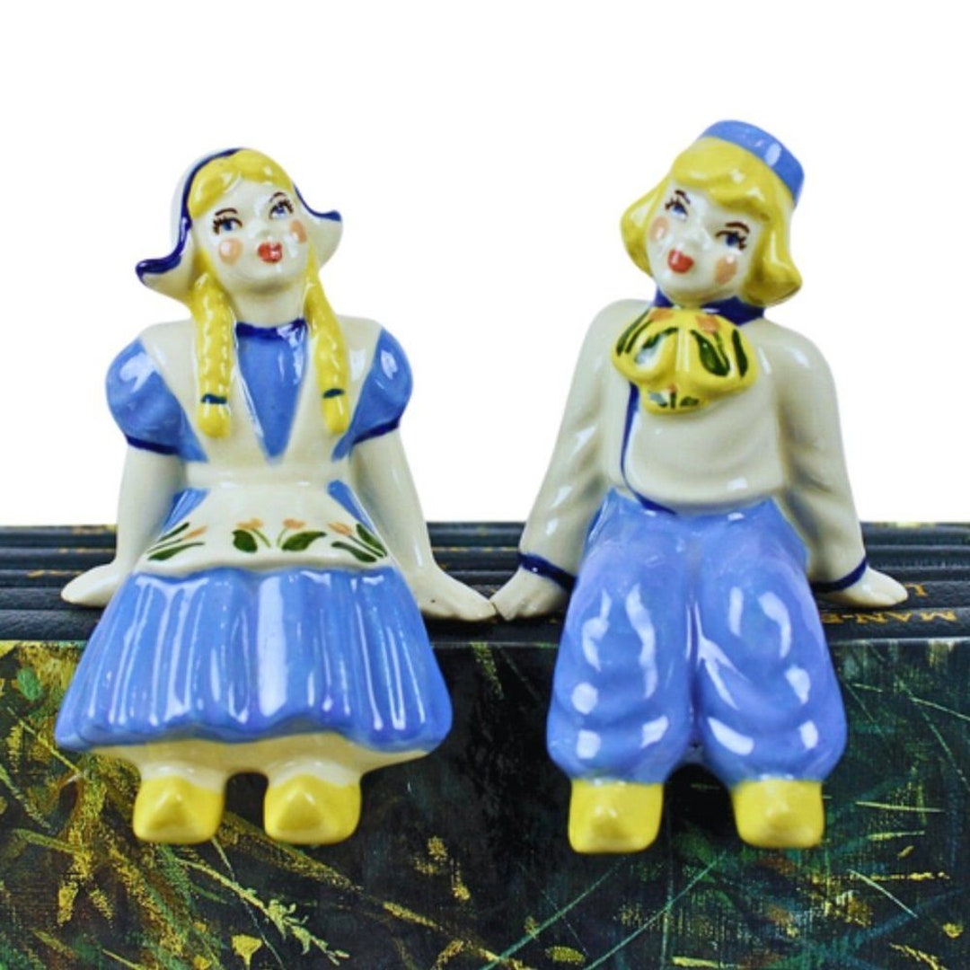 Dutch Boy & Girl Shelf Sitters Vintage 1950s Ceramic Arts Studio Betty ...