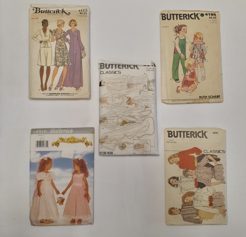 Old Vintage Butterick Sewing Patterns 60s 70s 80s 90s Retro - Etsy