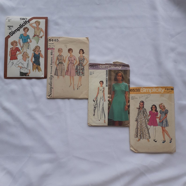 Old Vintage Simplicity Sewing Patterns 60s 70s 80s Retro | Etsy