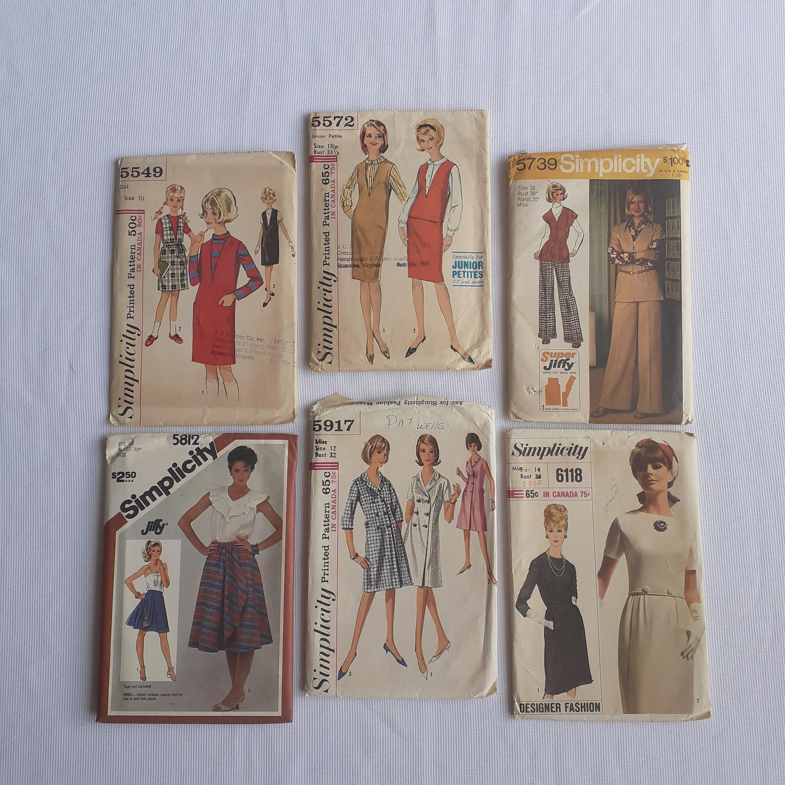 Old Vintage Simplicity Sewing Patterns 60s, 70s, 80s, 90's Retro - Etsy