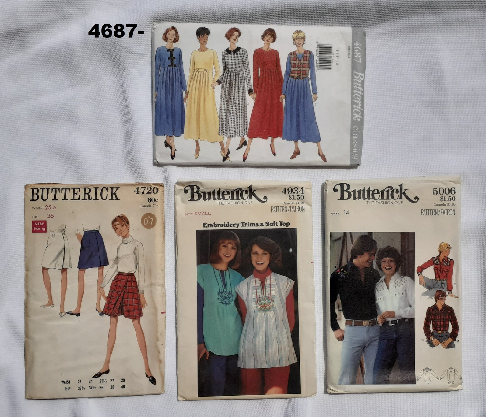 Old Vintage Butterick Sewing Patterns 60s 70s 80s 90s Retro - Etsy