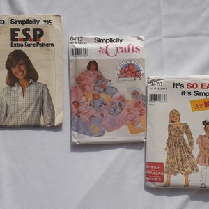Old Vintage Simplicity Sewing Patterns 60s 70s 80s 90's - Etsy