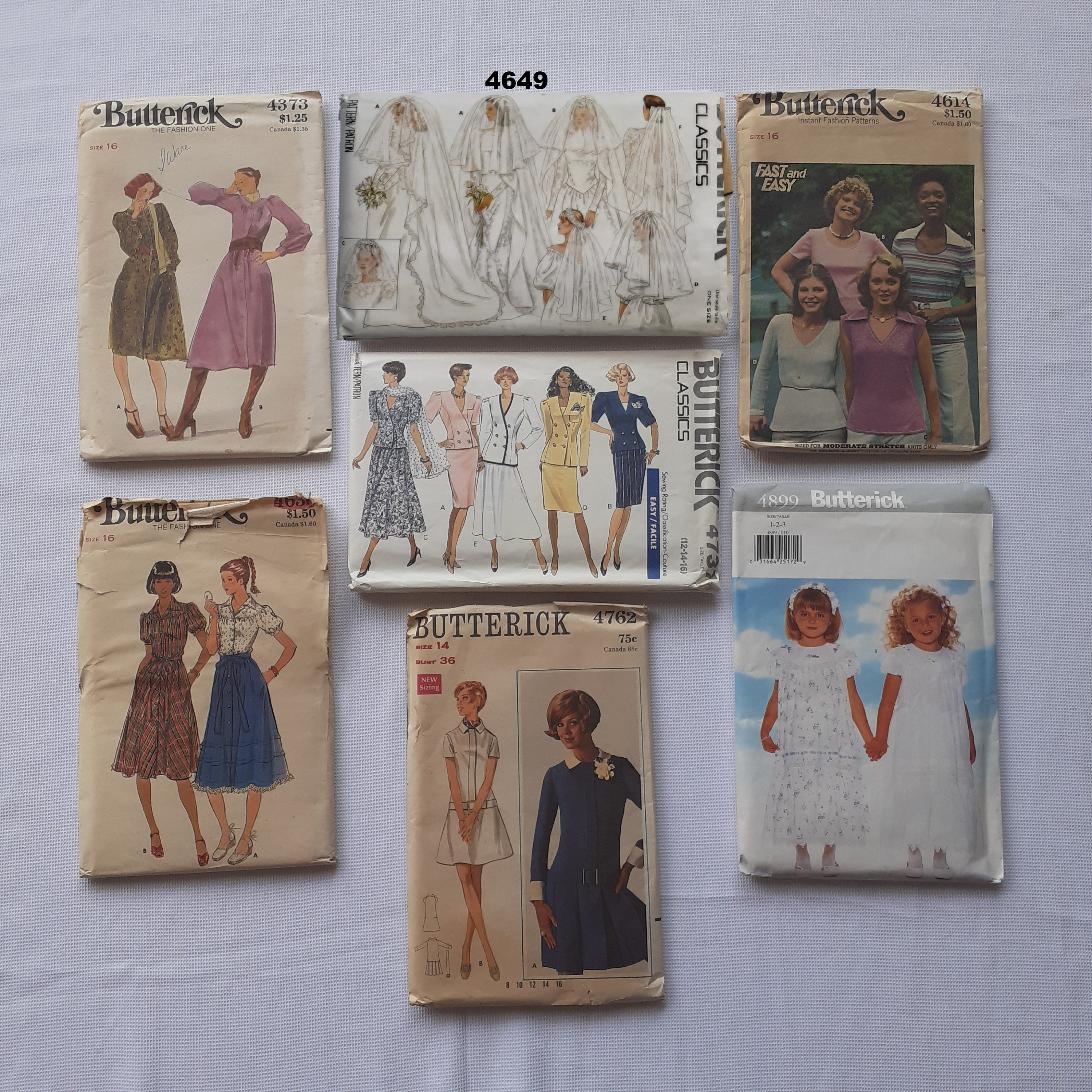 Old Vintage Butterick Sewing Patterns 40s, 50s, 60s, 70s, 80s 90s 00s ...