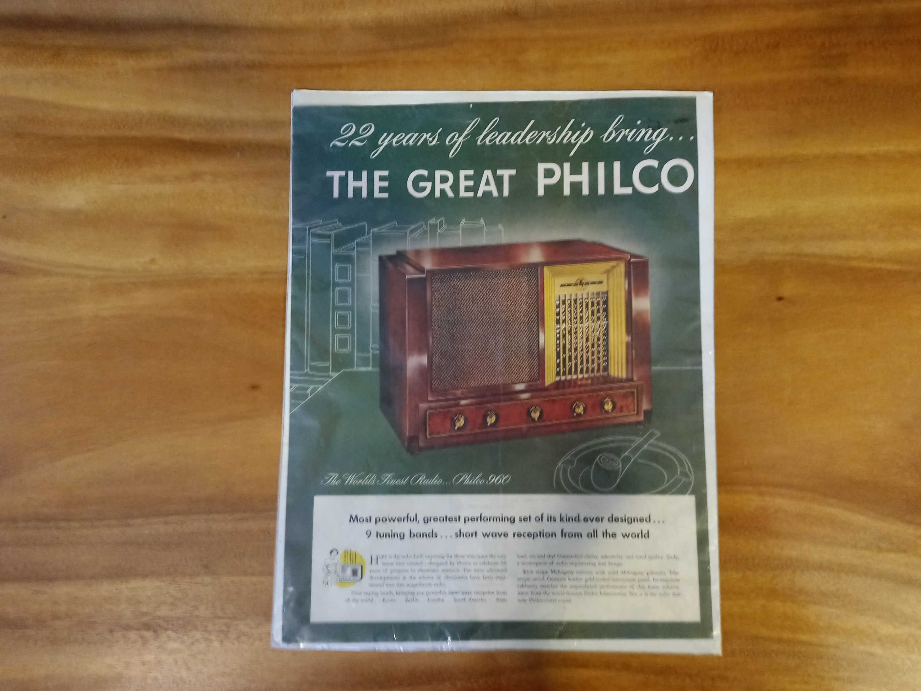 The Great Philco Radio 1950s Cardboard Advertising - Etsy