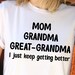 Mom Grandma Great-grandma Shirt, Mother's Day Gift for Grandma, Gift ...