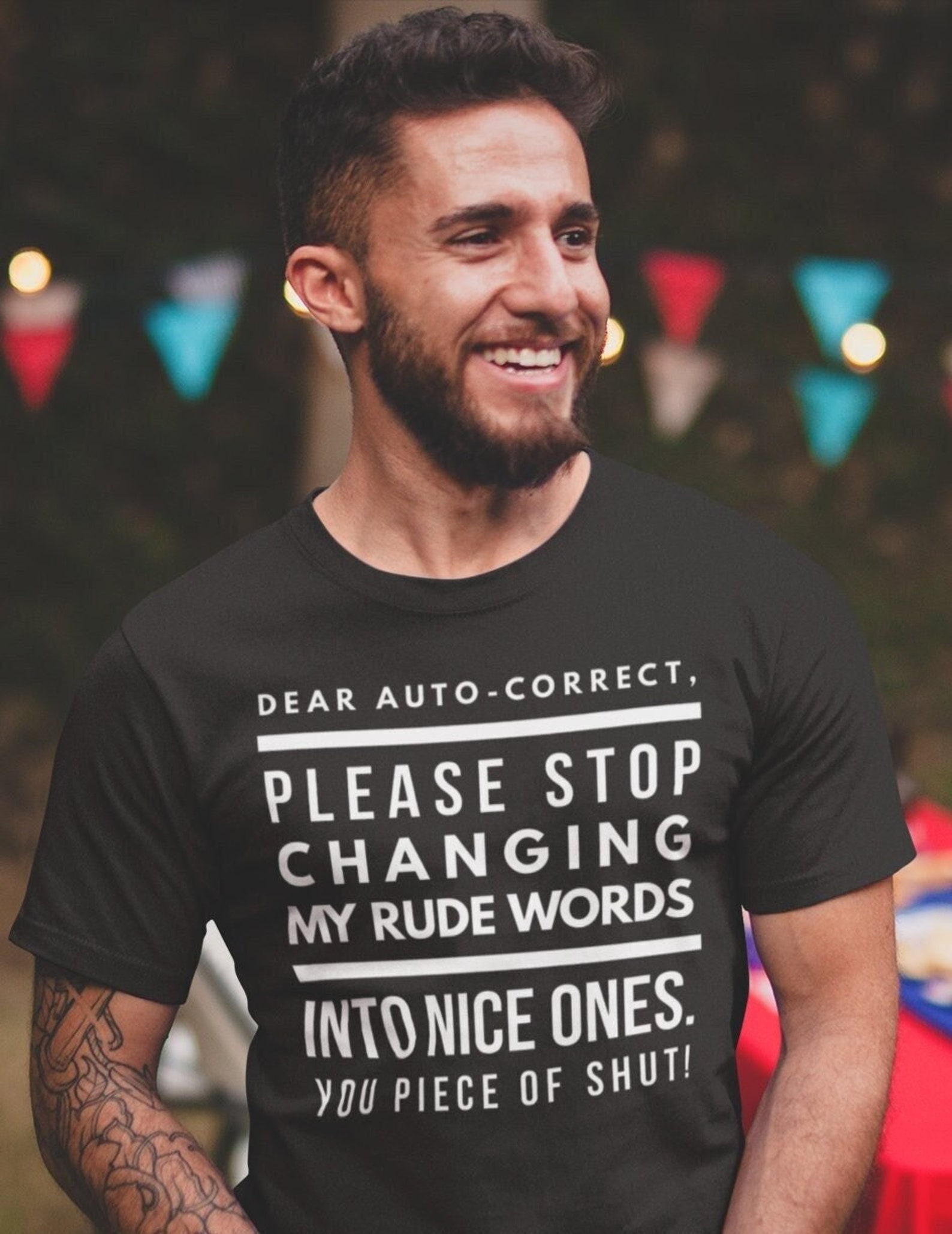 Mens Autocorrect Funny Quote Rude Sarcastic Humor Funny Graphic Shirt ...