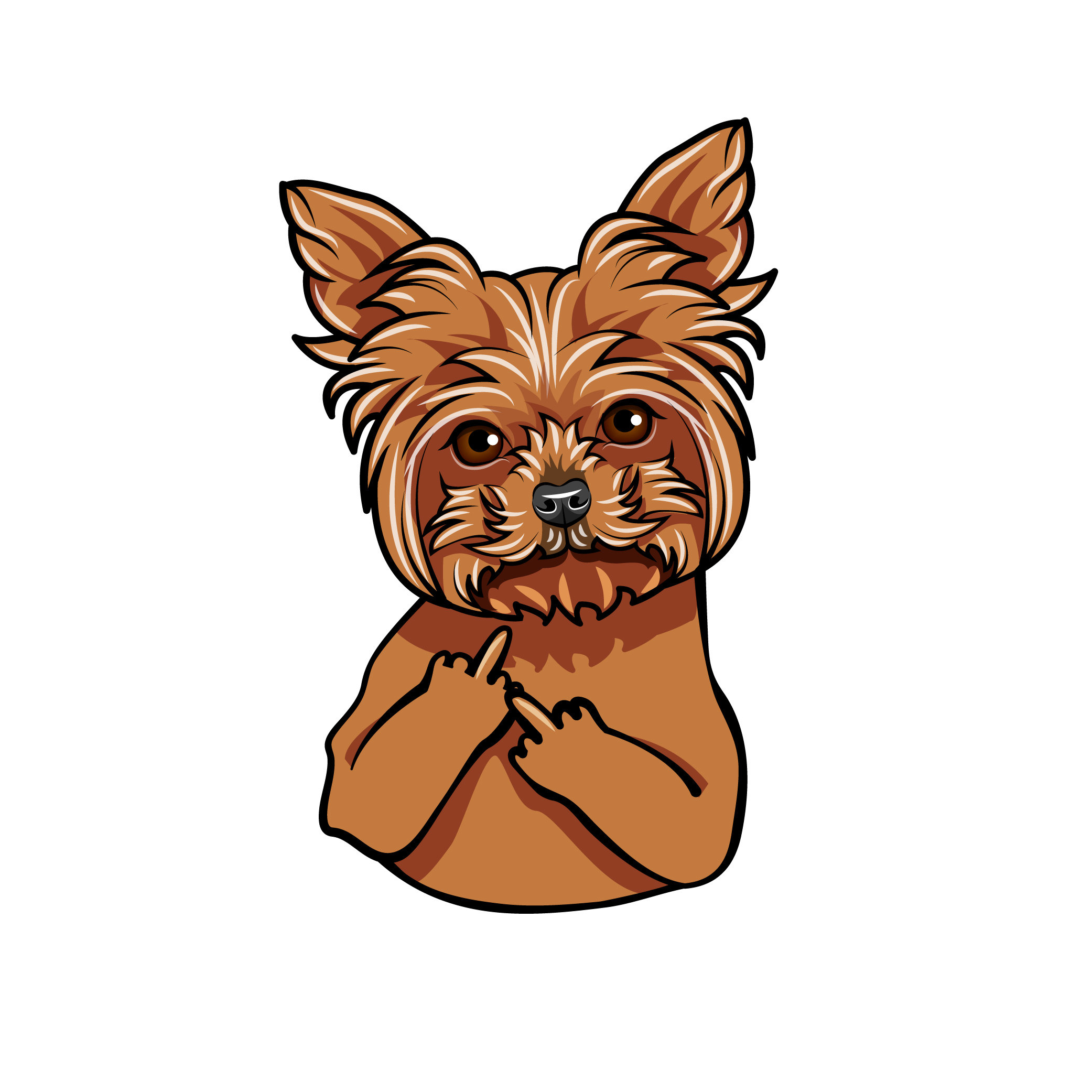 Griffon Dog With The Middle Finger Funny Pocket T-shirt Dog | Etsy