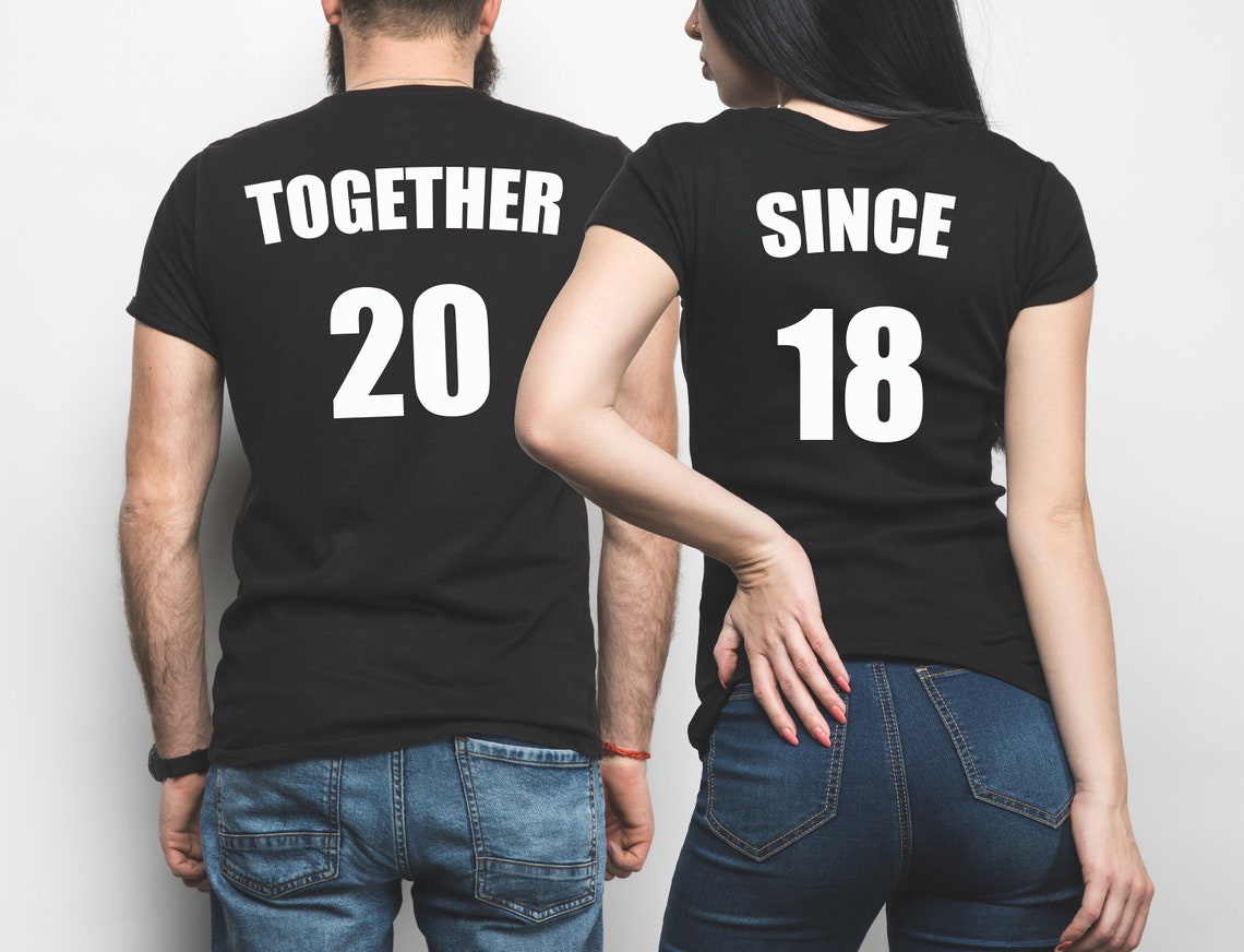 Together Since 2018 Couples T-shirts Anniversary Shirts Couple - Etsy