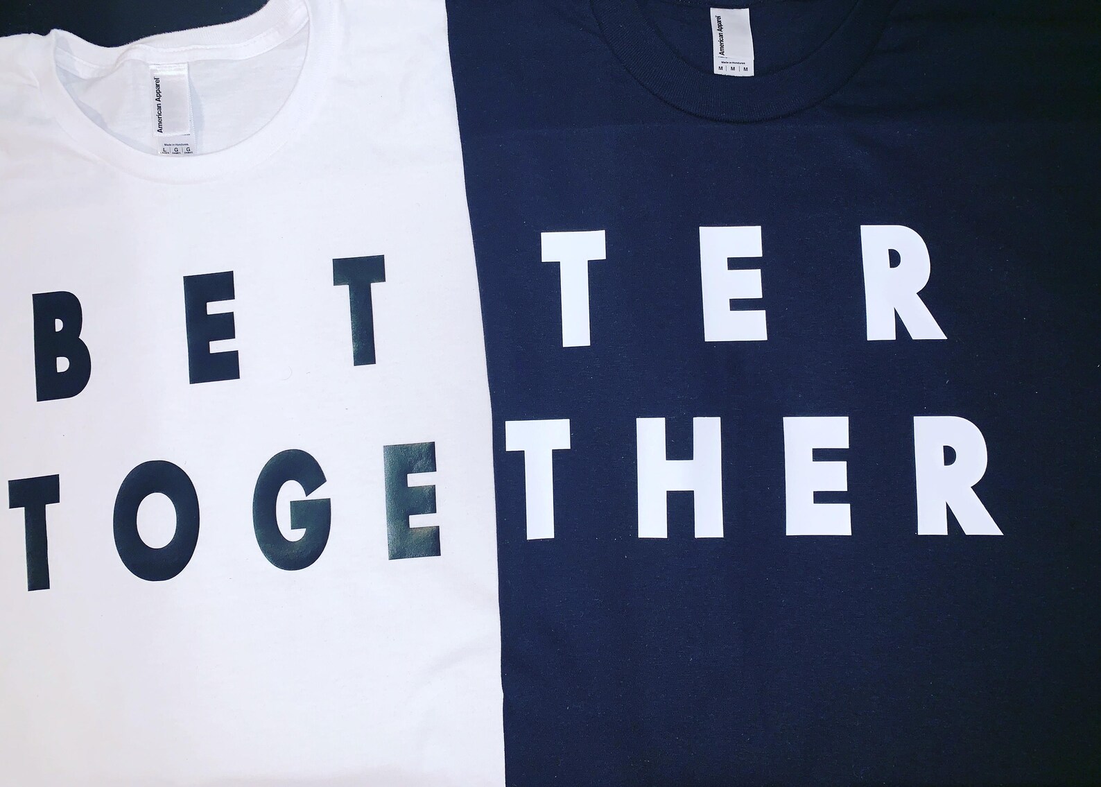 Better Together Couple T-shirts, Matching 100% Cotton Tees - Etsy