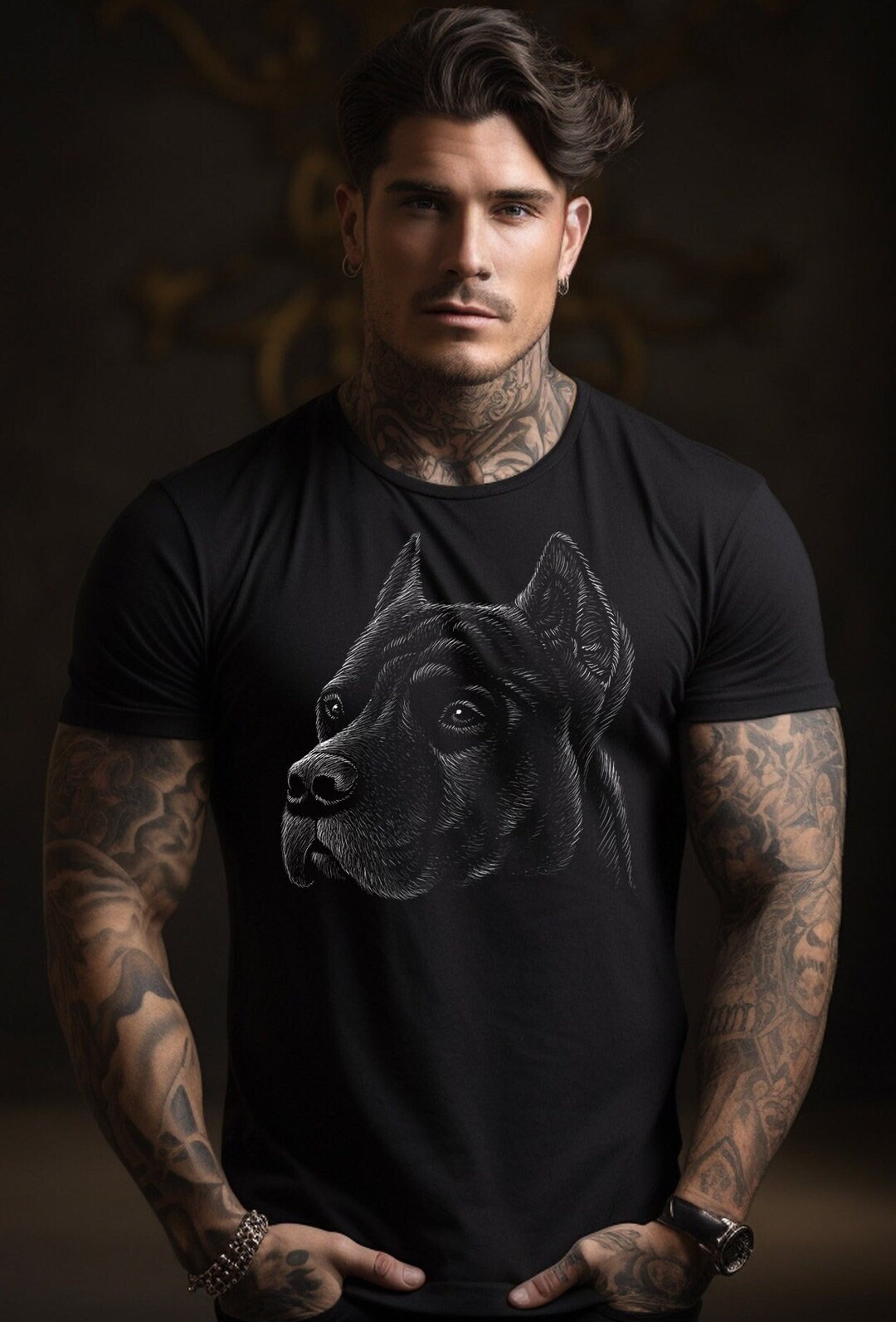 Mens Magestic Pitbull T Shirt Fashion Gift for Boyfriend , Gift for ...