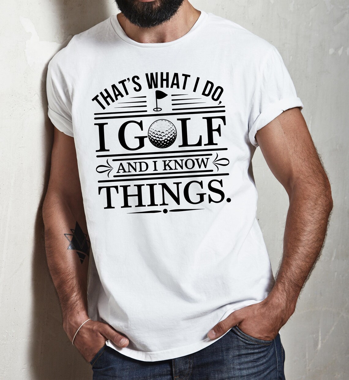 Funny Golf Shirt – I Play Golf I Know Things Tee, Champion Golf Gift ...