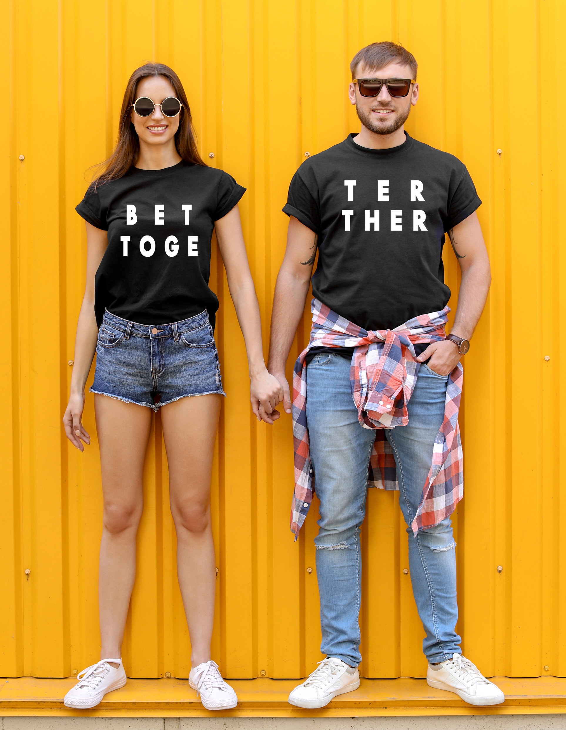 Better Together Couple T-shirts Valentines Day Gift T-shirts - Etsy