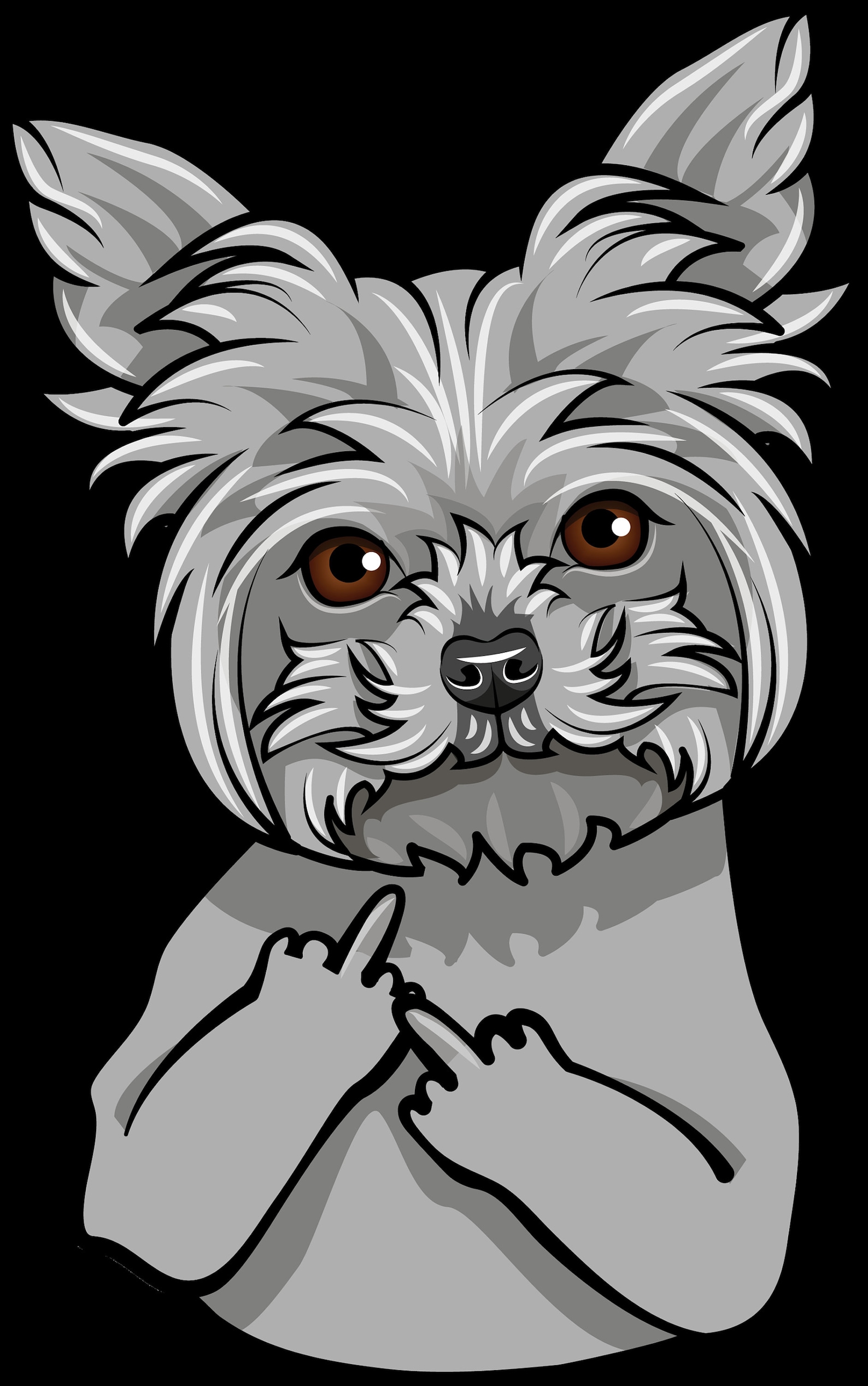 Funny Griffon Dog Middle Finger Pocket T-shirt, Novelty Gift - Etsy