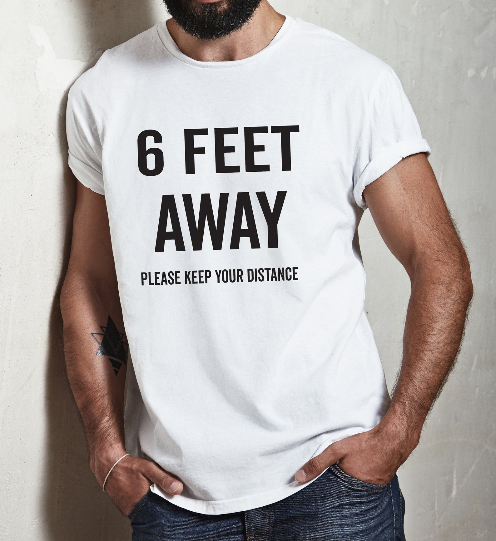 6 Feet Away Please Keep Your Distance Shirt Stay Safe Social Distancing ...