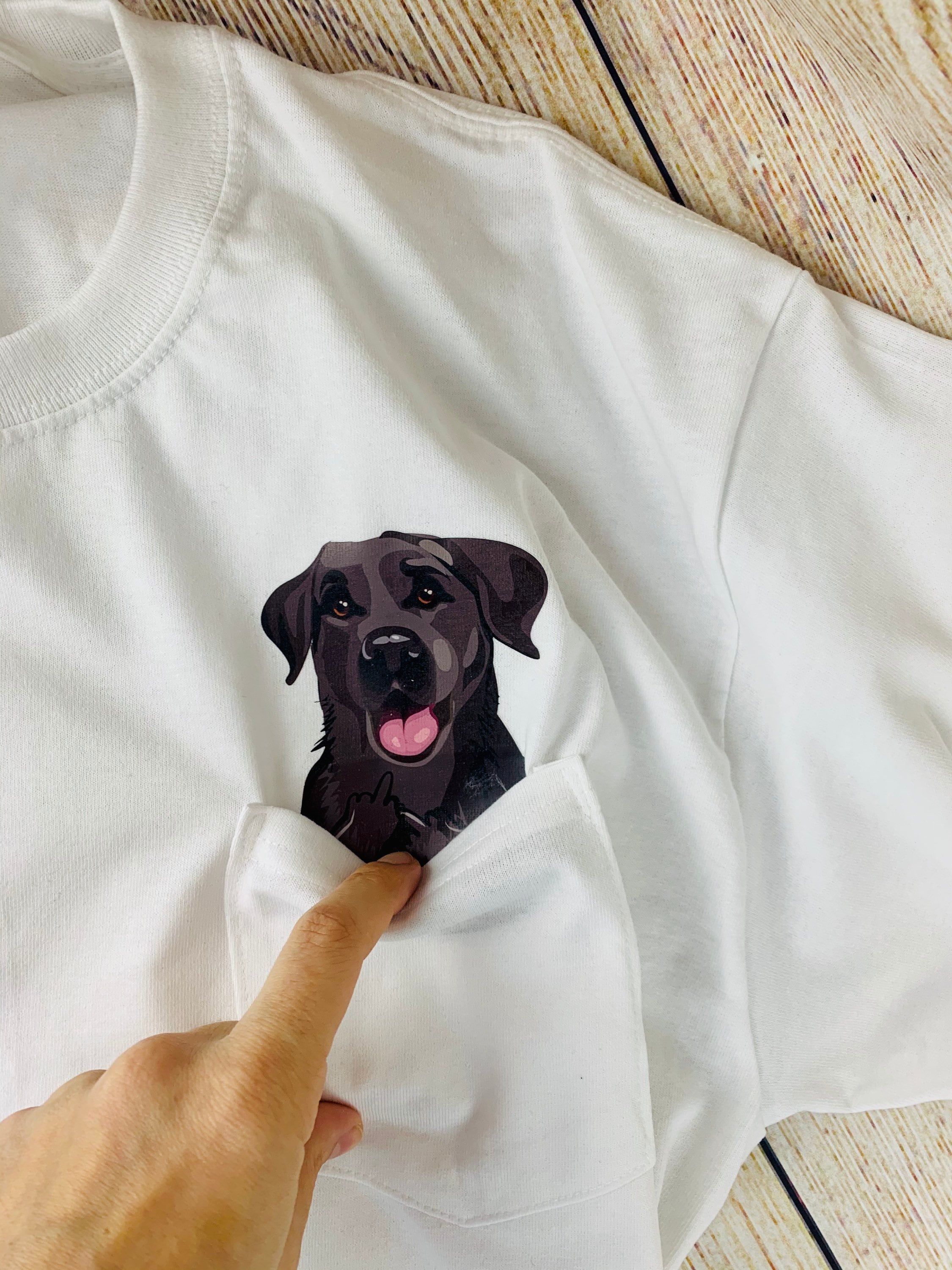 Black Labrador Retriever Dog With Middle Finger In The Pocket | Etsy