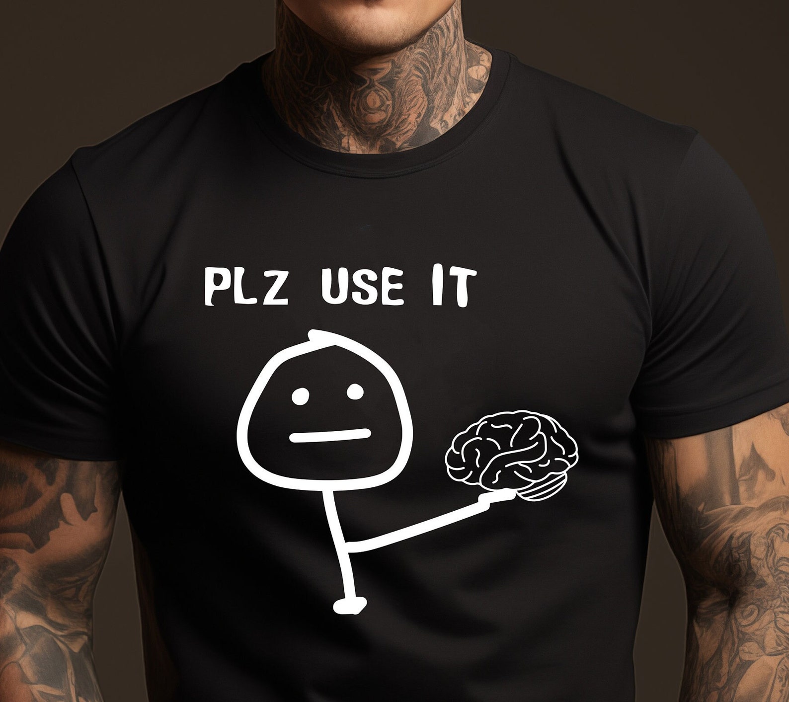 Please Use Your Brain Sarcastic T-shirt - Funny Sarcastic Tee for Men ...