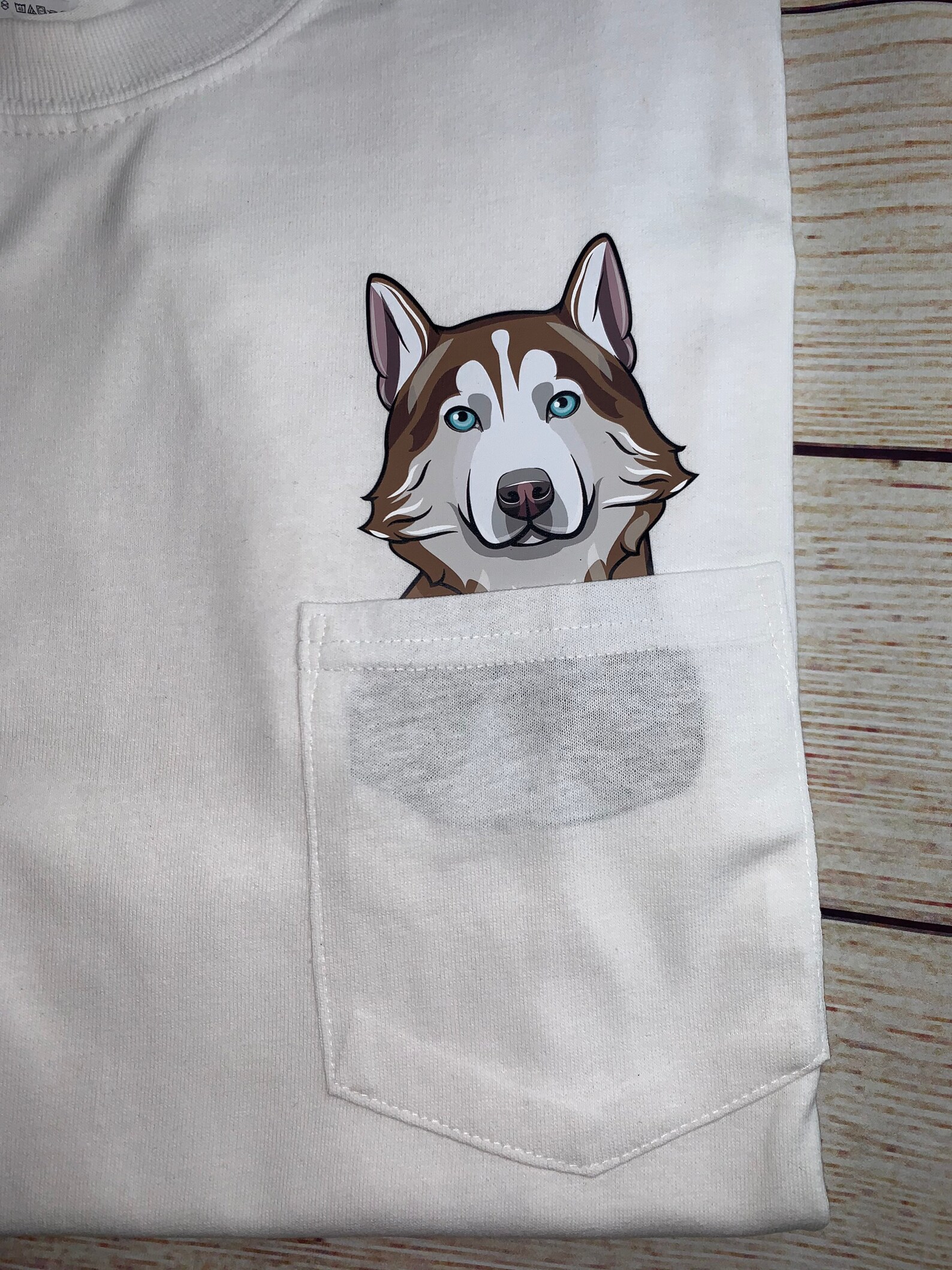 Funny Husky Middle Finger Pocket T-shirt, Dog Lover Gift - Etsy