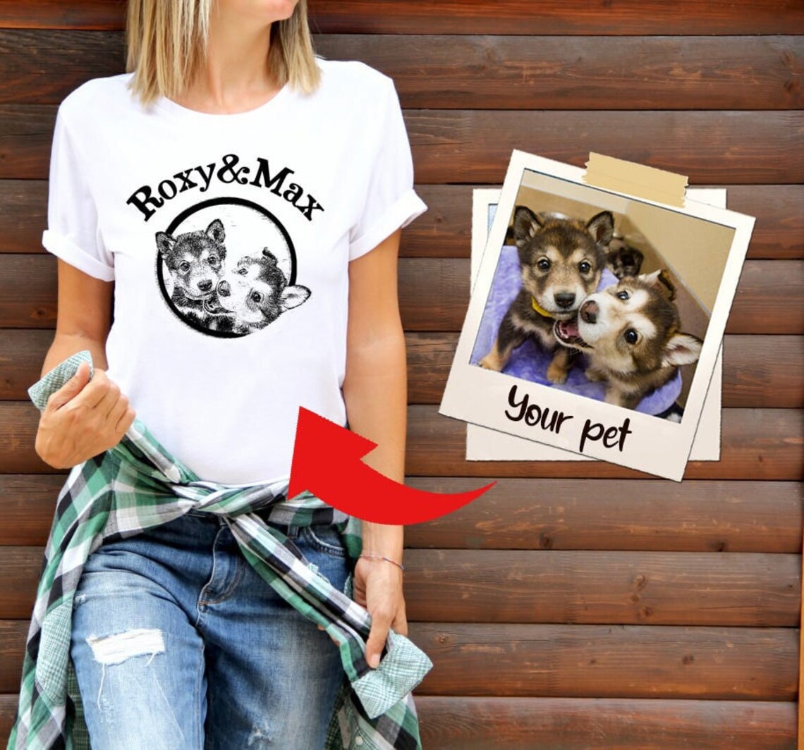 Custom Dog Shirt Personalized Dog Shirt Personalized Dog Face T-shirt ...