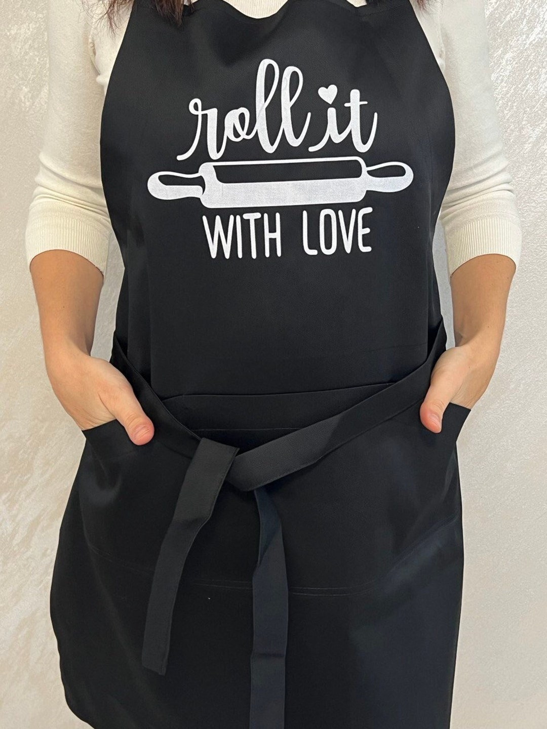 Apron Roll It With Love Profesional Kitchen Apron Cooking Apron Baking ...