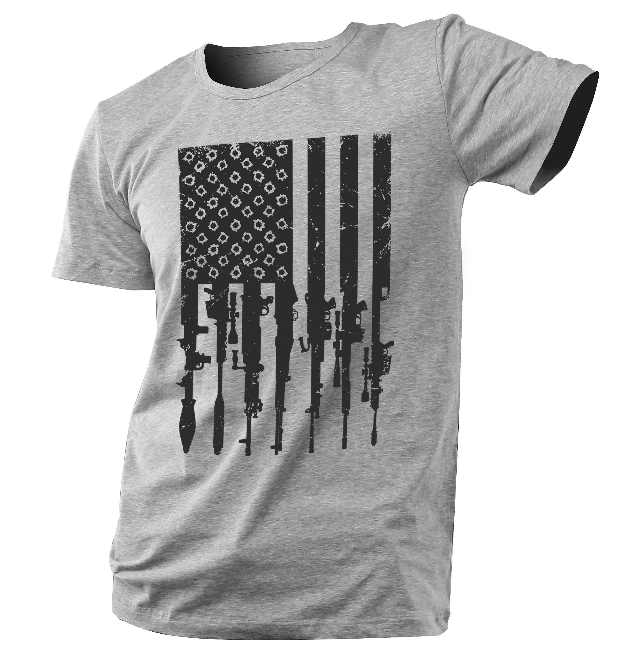 Distressed American USA Gun Flag Patriotic Rifle Flag - Etsy