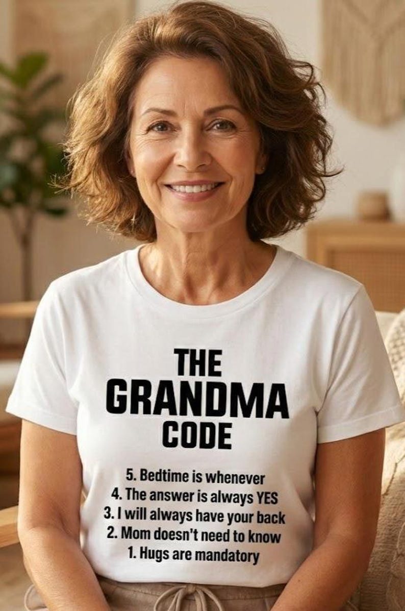 The Grandma Code T-shirt • Funny Grandma Tee • Gift for Grandma • Nana ...